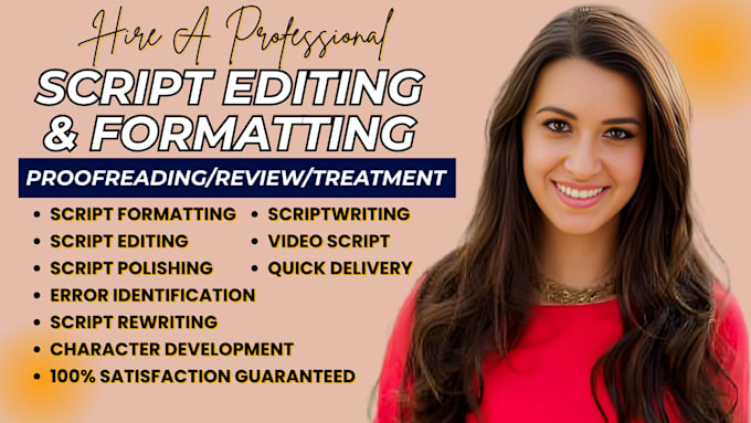 Be script editor format screenplay script proofreader movie script ...