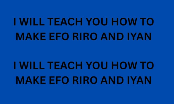Teach you how to cook iyan and efo riro by Funmmy_jubril | Fiverr