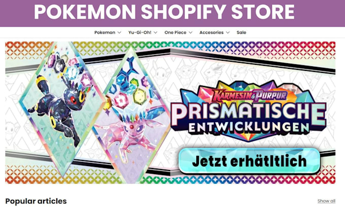Build pokemon website trading card store pokemon trading card store tcg ...