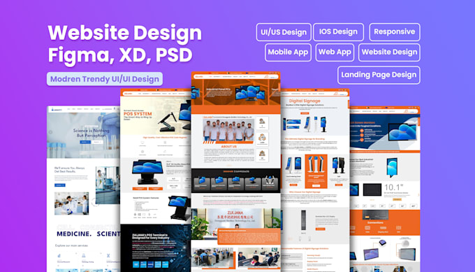 Figma ui ux design, landing page design, covert html css, saas ...