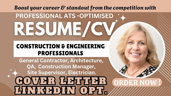 Write professional construction cv qa supervisor architecture ...
