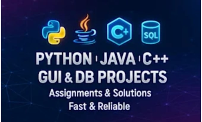 Help urgent assignment in java html css python cpp and sql programming projects by Julie_mcute3 ...