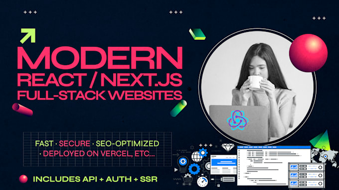 Build a modern react and next js full stack web app by Mearslanahmed | Fiverr