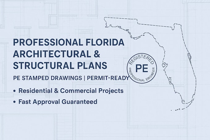 Do florida architectural drawing and structural plans with pe stamp by ...