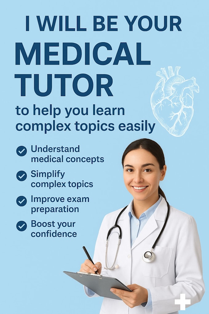 Be your professional medical tutor to help you learn complex topics ...