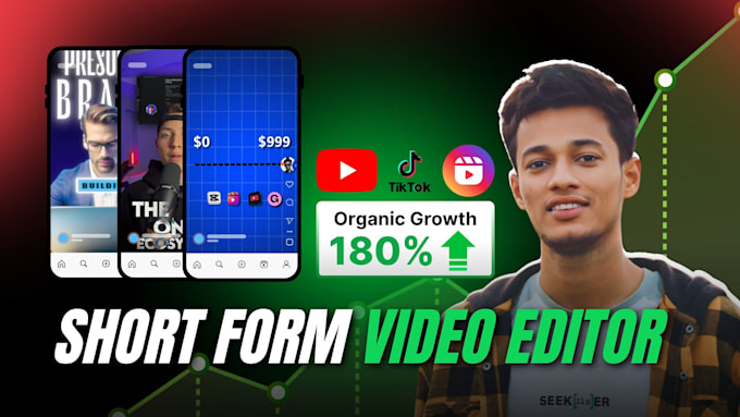 Edit high converting short form videos, reels, tiktoks and youtube ...