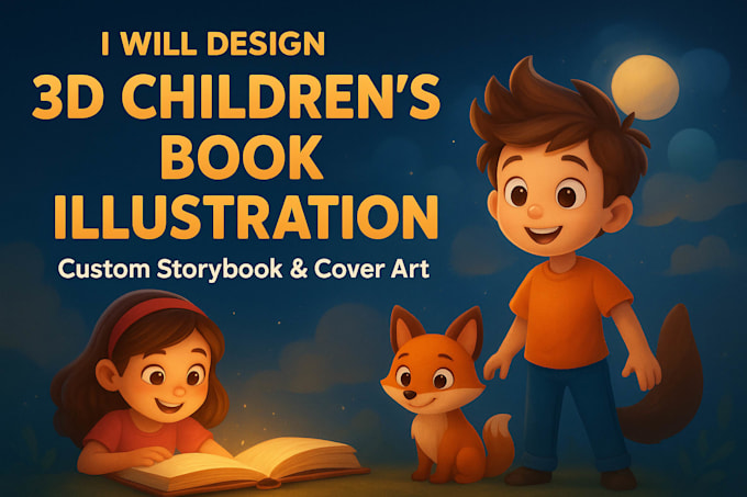 Illustrate 3d children book illustration, children story book by ...