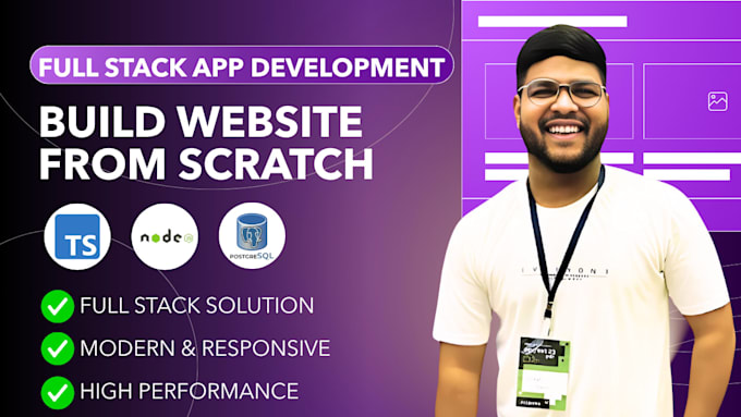 Build a full stack web app using node and typescript by Himanshusingare | Fiverr