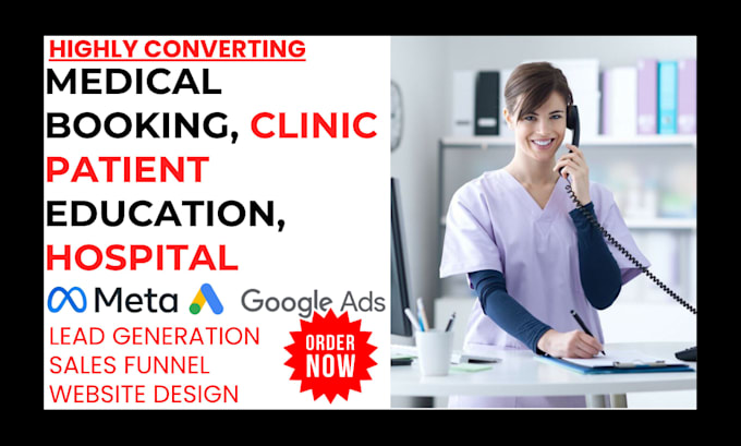 Generate medical booking, clinic, patient education lead and hospital ...