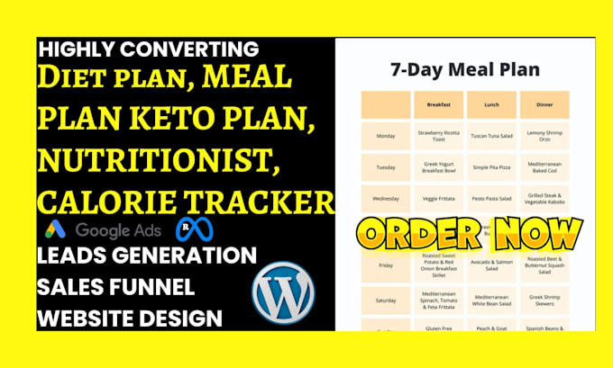 Generate diet plan meal keto planner calorie nutritionist leads website ...