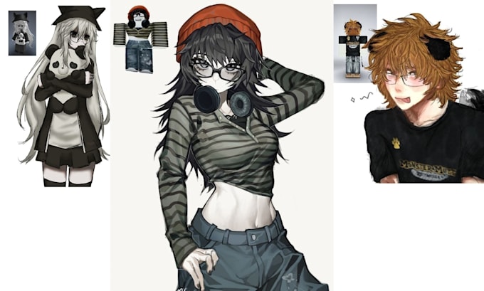 Draw your roblox anime avatar minecraft avatar anime oc anime fanart ...