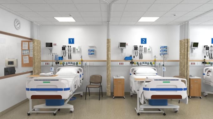 Design stunning 3d hospital, laboratory, surgery, 3d clinic interior ...