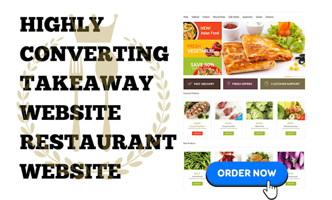 Design professional restaurant website food ordring website takeaway ...