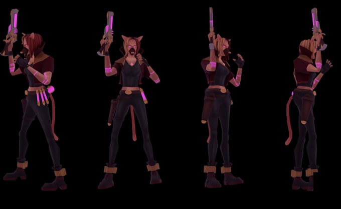 Model 3d low poly character make low poly characters retro low poly ...