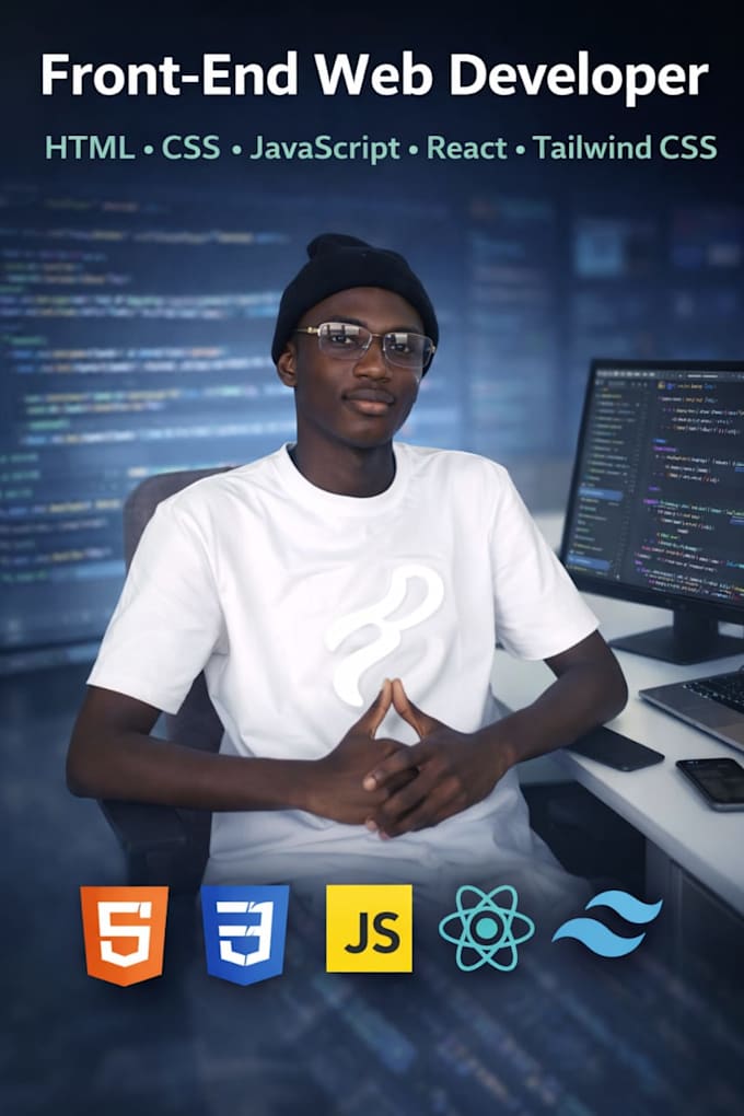 Create a responsive website using html css and javascript,react and ...