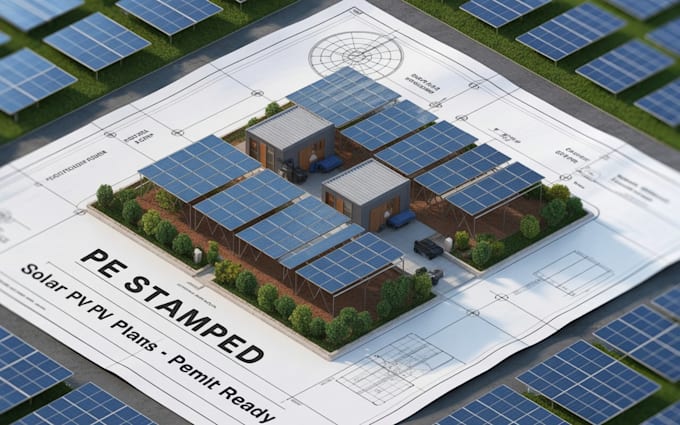 Provide pe stamped solar pv drawings with code compliance and permit ...