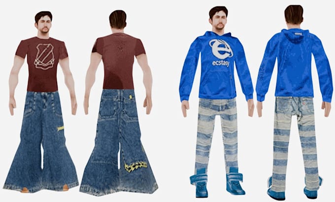 Create retro low poly ps1 psx ps2 n64 characters animation with ...