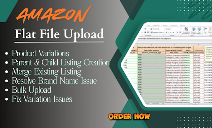 Upload amazon variation via flat file and fix listings errors by Imtenan456 | Fiverr