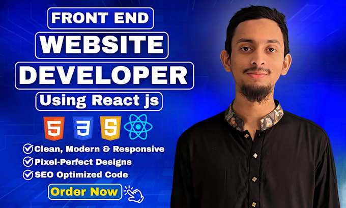 Be your front end web developer using react js by Tomiscoding | Fiverr