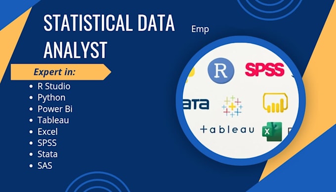 Do statistical data analysis in excel python spss r stata sas tableau power bi by Brad_w01 | Fiverr