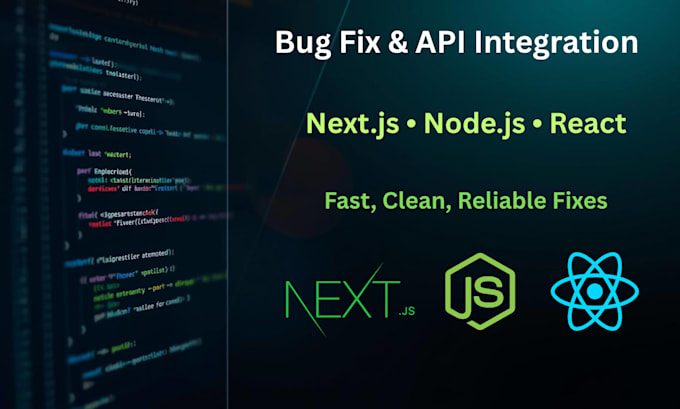 Fix bugs or integrate api in your react nextjs or nodejs app by Fullstackproali | Fiverr