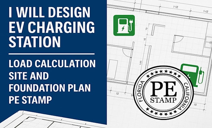 Design ev charging station load calculation site and foundation plan ...