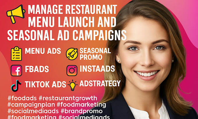 Create, manage restaurant menu launch seasonal ad campaigns by ...