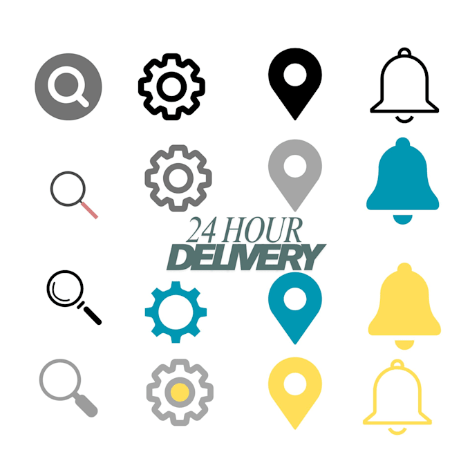 Design modern custom favicon for your website line art solid and flat ...