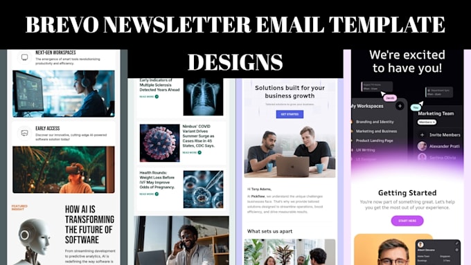 Design a professional brevo email template newsletter by Mhenah_designs ...