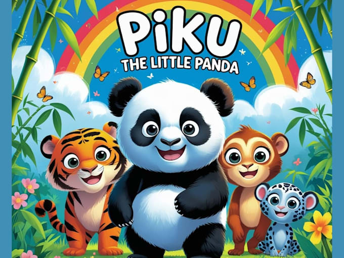 Design a complete children storybook and cover in canva ai by Nipu4036 ...