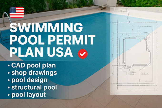 Swimming pool structural shop drawing permit plan usa construction ...