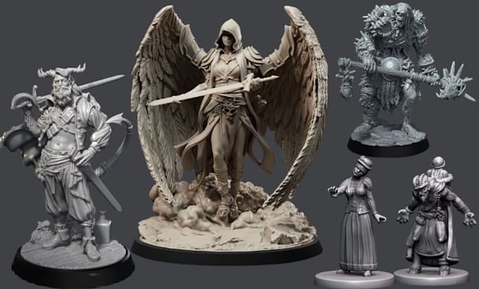 Sculpt custom 3d miniature dnd miniature 3d figurine 3d print ready ...