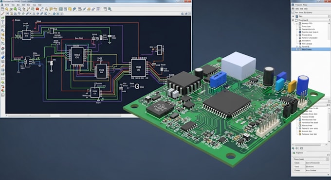 Design schematic layout and pcb design in easyeda kicad altium by Ahmeediy | Fiverr