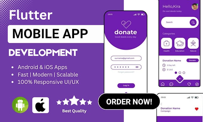 Be flutter developer mobile app in flutter app development by Talha_zubair07 | Fiverr