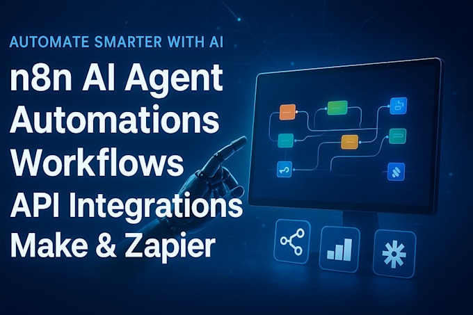 N8n ai agent n8n automation n8n workflow n8n api integration, make, and ...