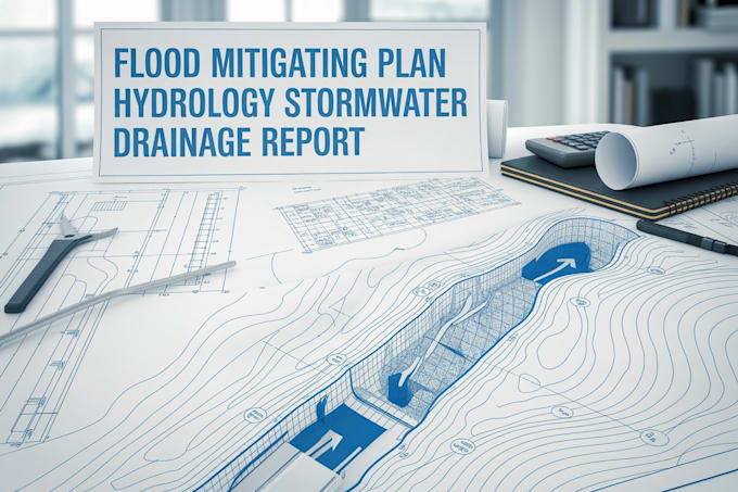 Flood mitigation plan hydrology stormwater drainage report by Dennis6543 | Fiverr