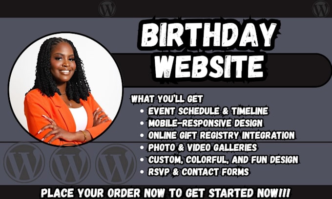 Birthday rsvp website interactive birthday website party website design ...