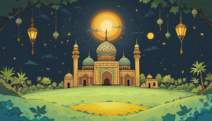 Draw islamic designs and muslim kids book illustrations by Griffidova ...