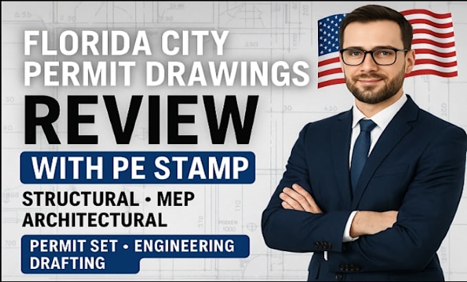 Review florida city pemit drawings with pe stamp, structural,mep ...