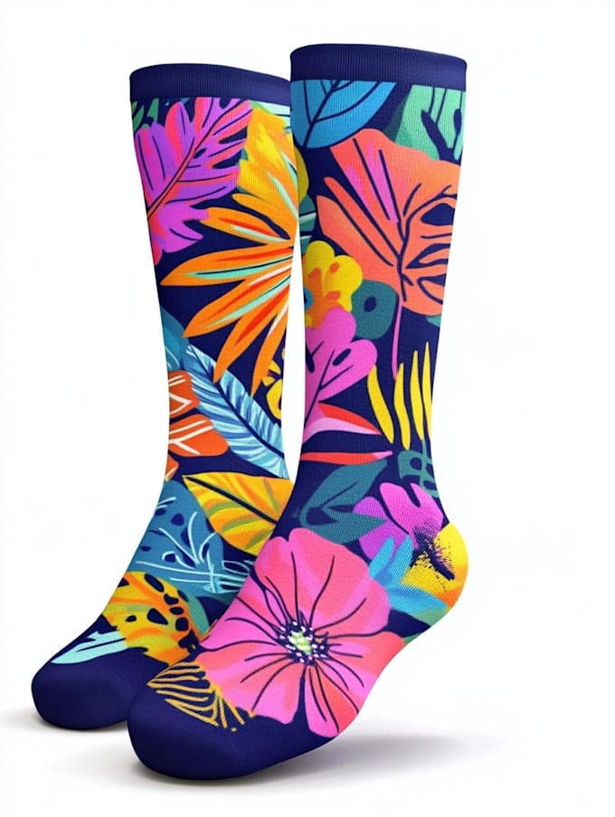 Design custom and unique socks design by Lailamccauley | Fiverr