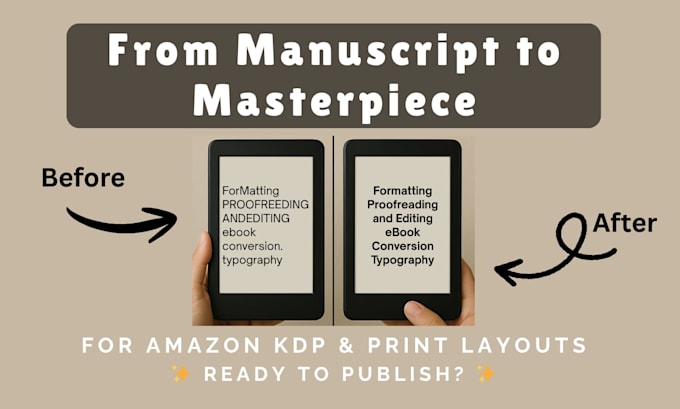 Professionally format and convert your ebook for amazon kindle, kdp ...
