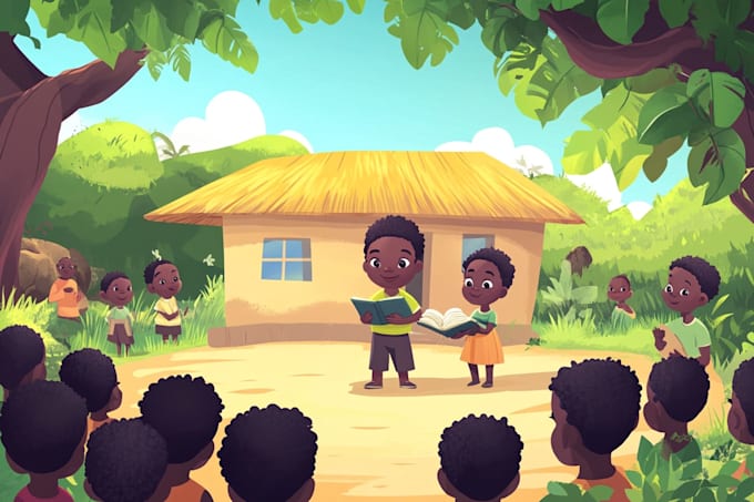 Llustrate children story book illustration, children story by ...