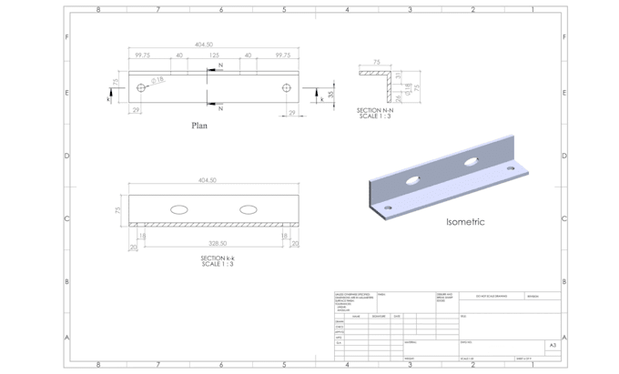 Design sheet metal parts flat pattern dxf and manufacturing fabrication ...