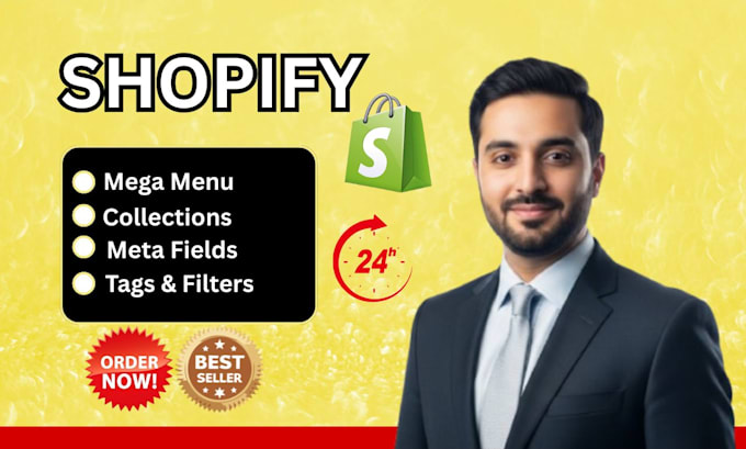 Add or fix shopify navigation, mega menu and dropdown menu, collection ...