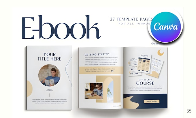 Do any canva graphic design editable workbook canva ebook by Jame_georg ...