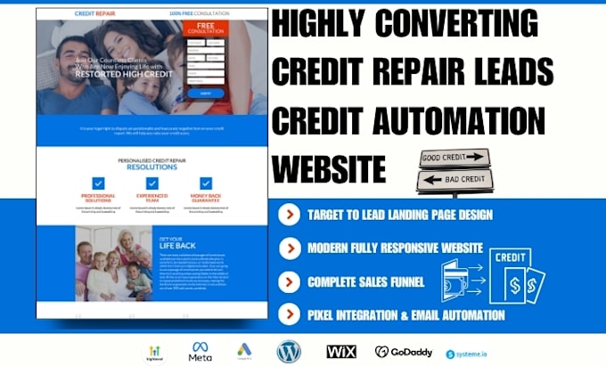 Generate credit repair leads credit builder automation funnel loan ...