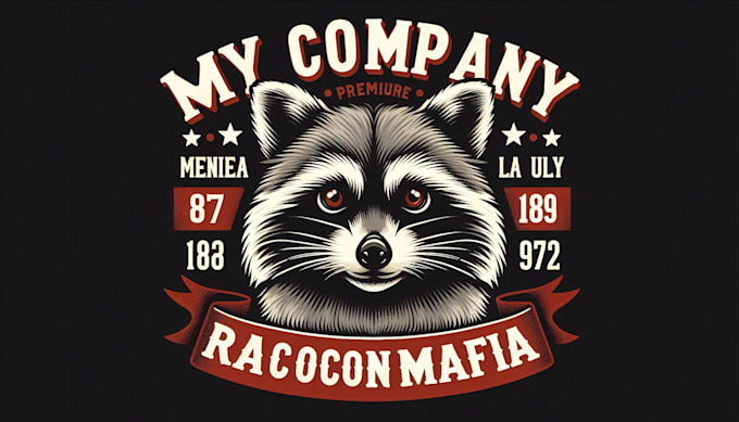 Design premium vintage raccoon mafia mascot logo t shirt design by ...