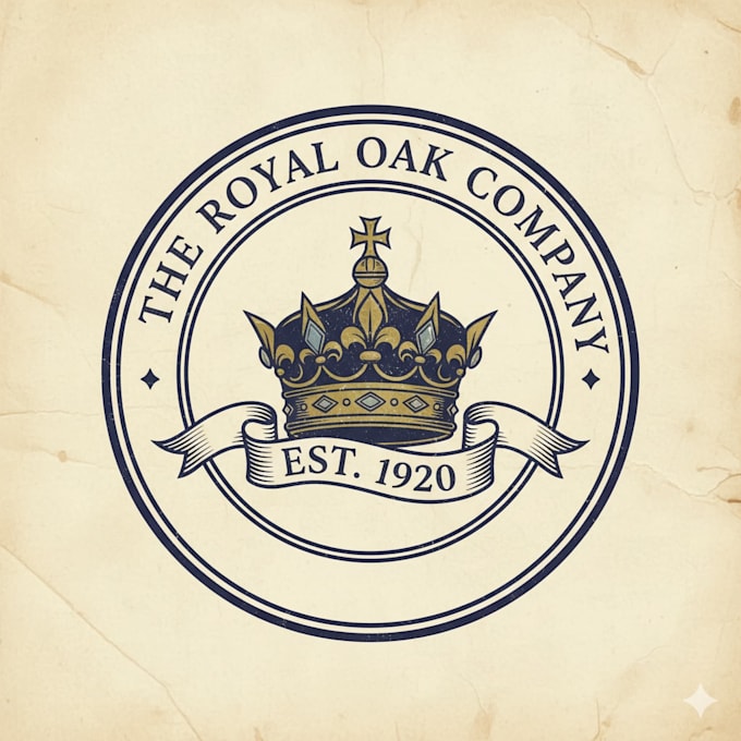 Design vintage retro royal emblem crown logo by Rachel_dorsey | Fiverr