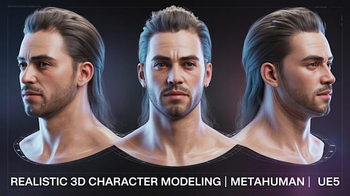 Realistic 3d character modeling metahuman 3d game character rigging ...