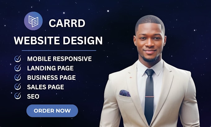 Design carrd website design, carrd website, carrd landing page design ...